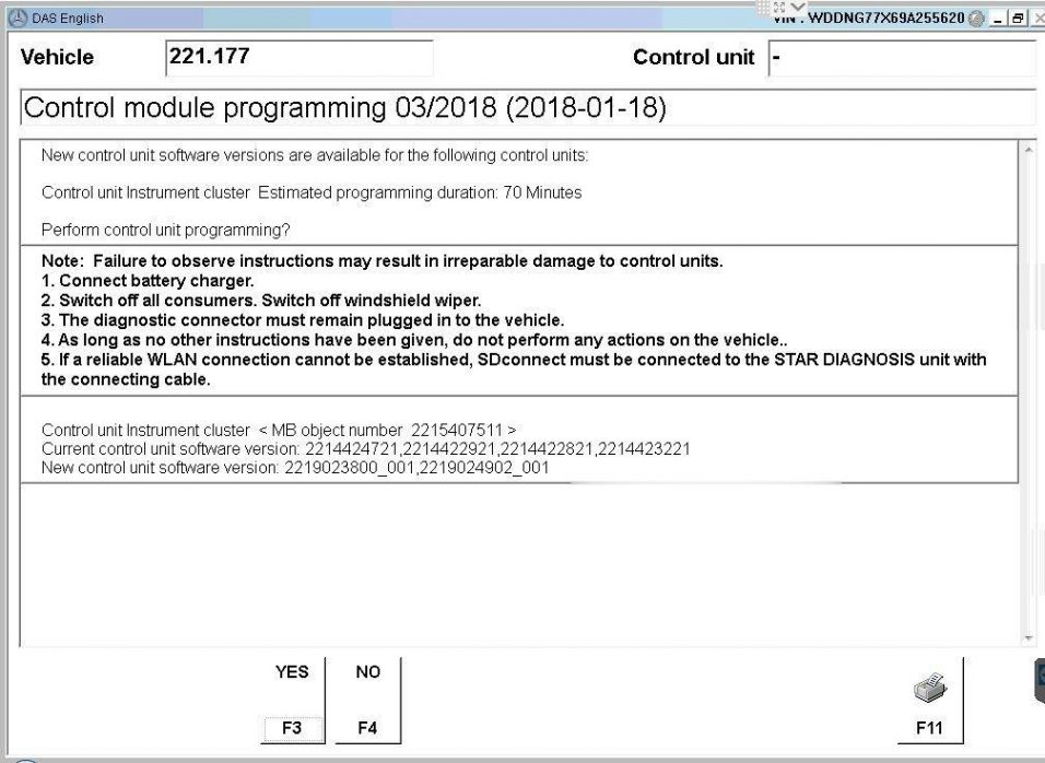 How to use Star DAS to update Mercedes W221 Module Software – Autonumen ...